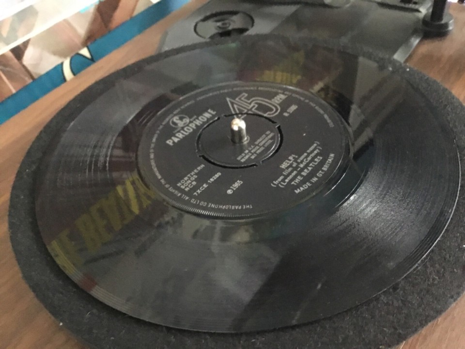 The Beatles Help 1965 Orig Uk 1st Press vinyl 45 Mis-label and misprint ...