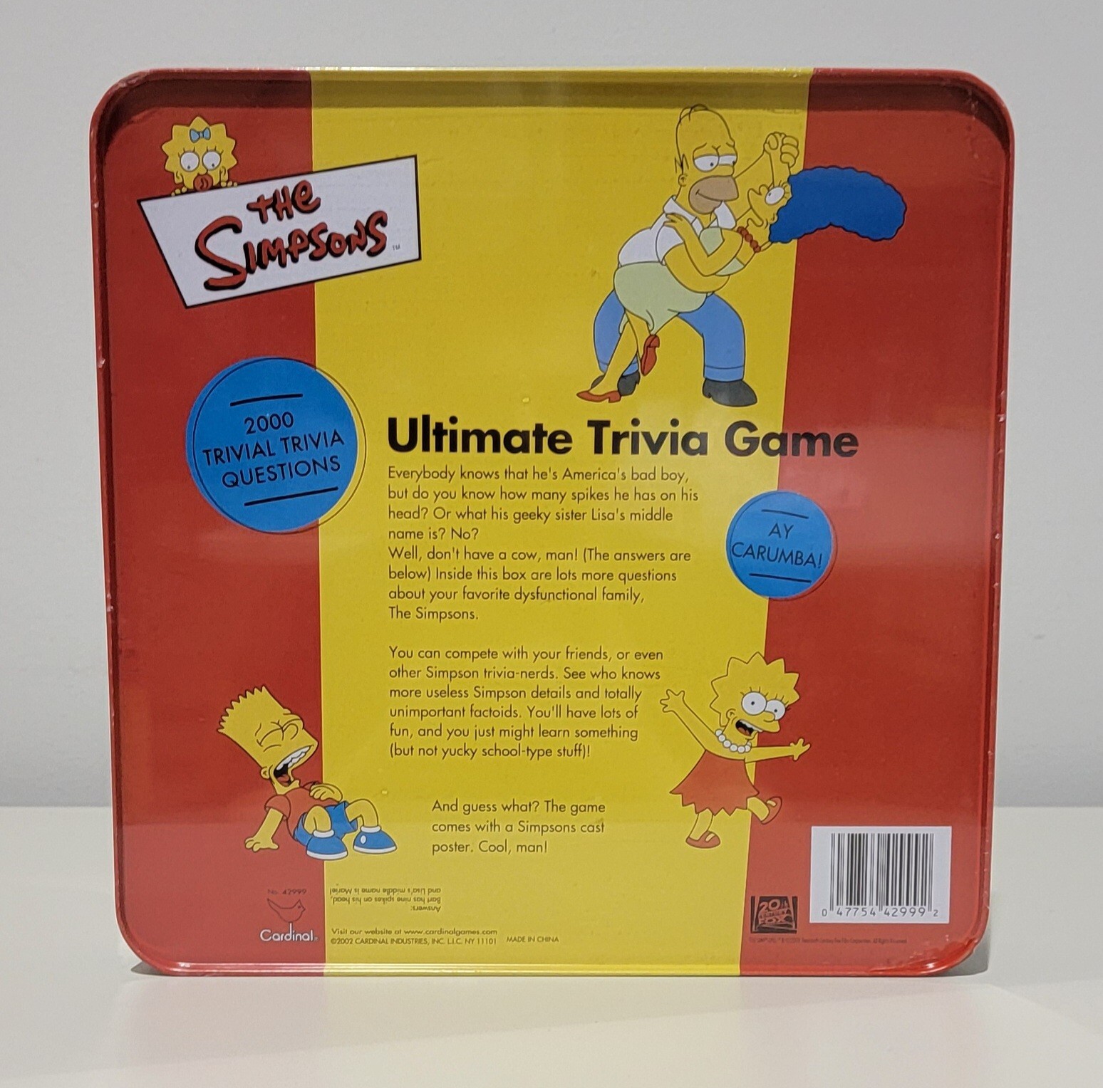 The Simpsons Ultimate Trivia Game w/ Poster in Collector's Tin 2002 ...