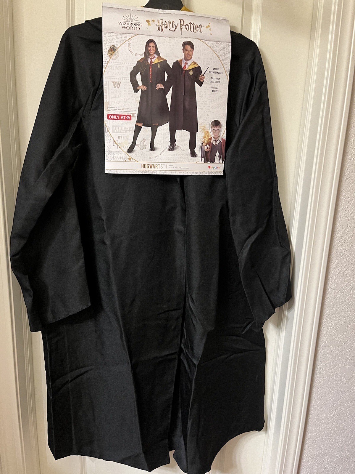 Harry Potter Adult Hogwarts Halloween Costume Hooded Robe (One Size ...