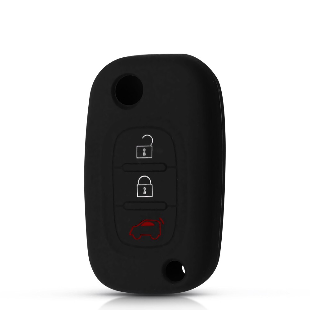 Key Shell for Smart 453 Silicone ForTwo ForFour Black Cover 3 Buttons ...