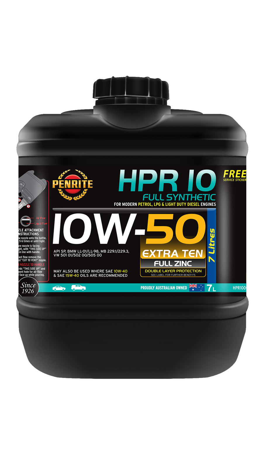 Penrite Hpr10 Full Synthetic Engine Oil 7l 10w50 HPR10007 | eBay