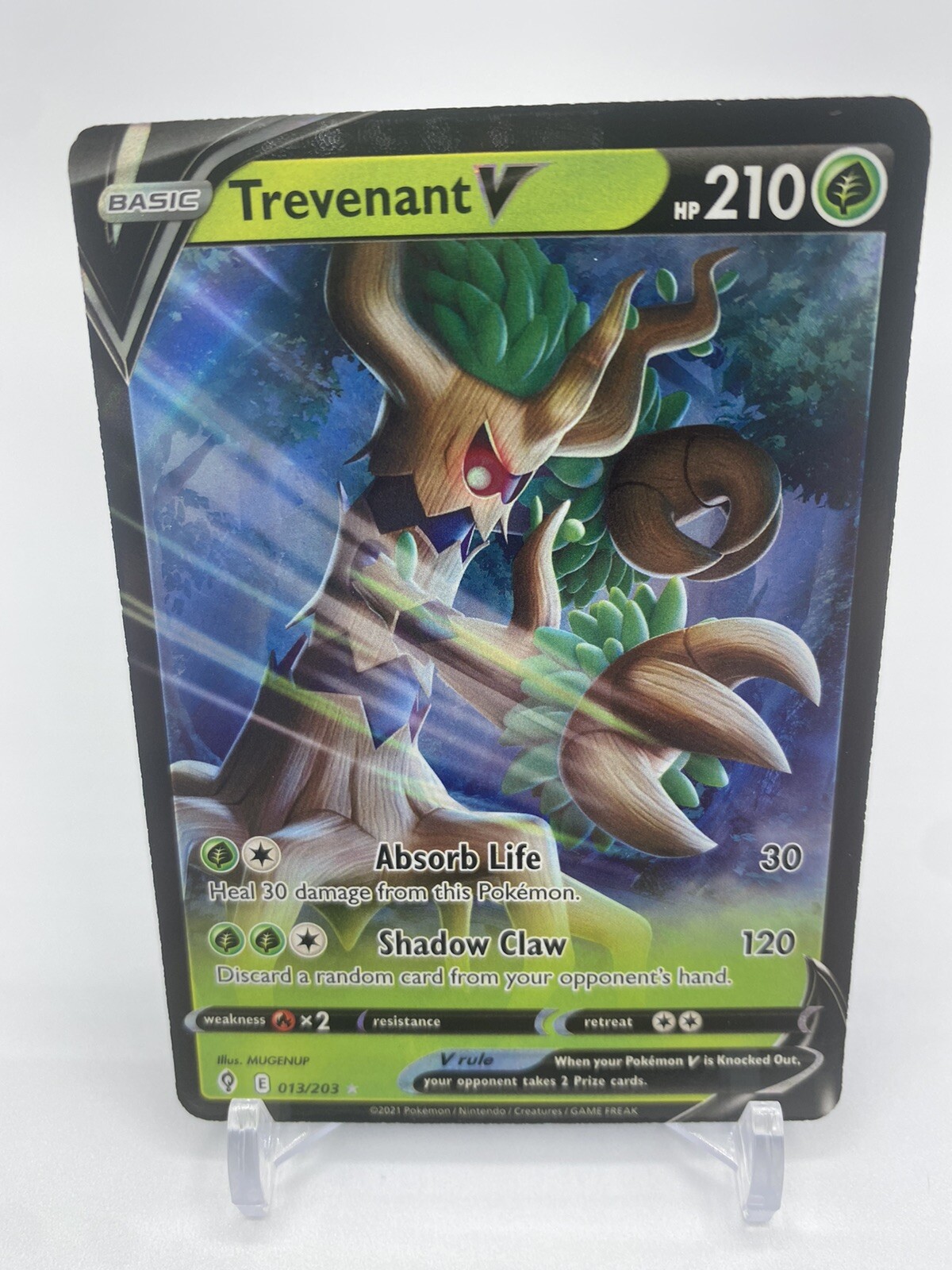 Trevenant V 013/203 SWSH Evolving Skies Ultra Rare Holo Pokémon 2021 NM ...