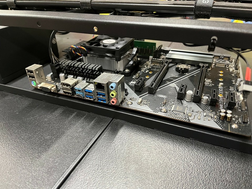 Mining Rig Kit (Plug+Play) 6 GPU slots, 1350W, CPU, ETH BTC Bitcoin ...