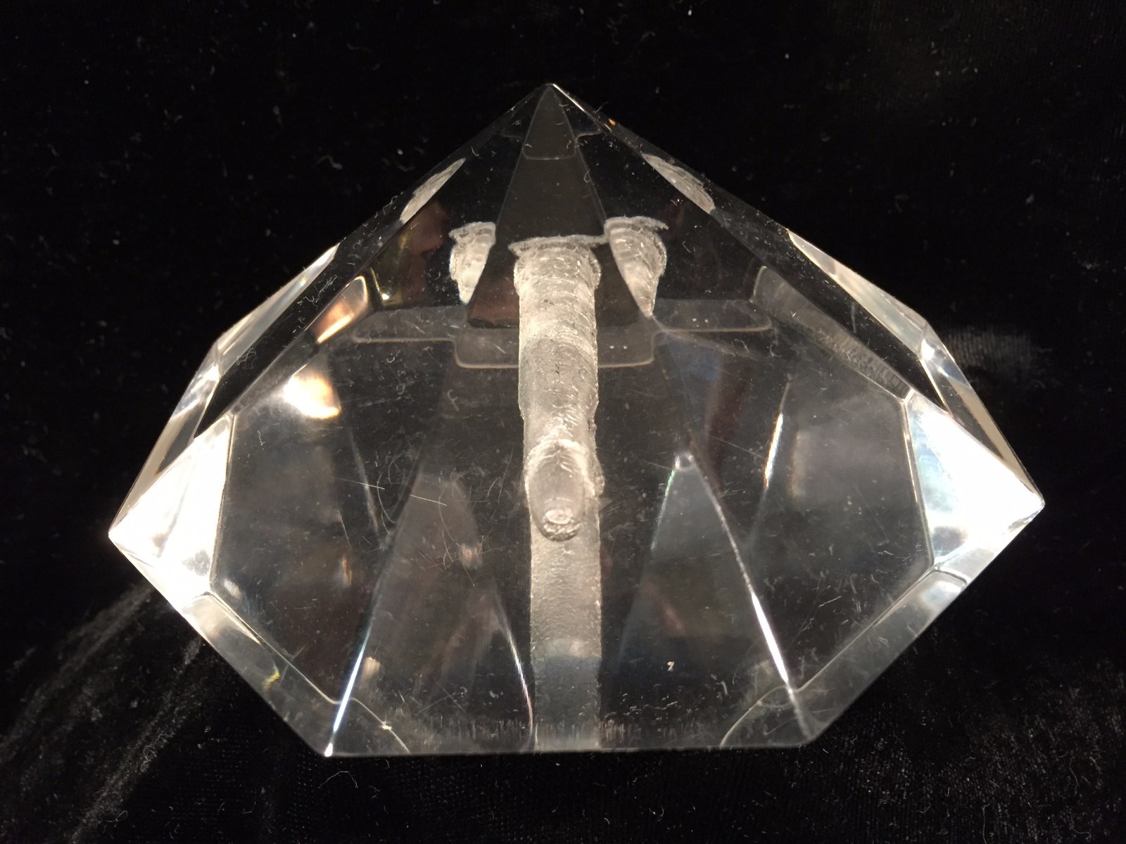 Clear Acrylic Octagon Paperweight w/Bullet Inside | eBay