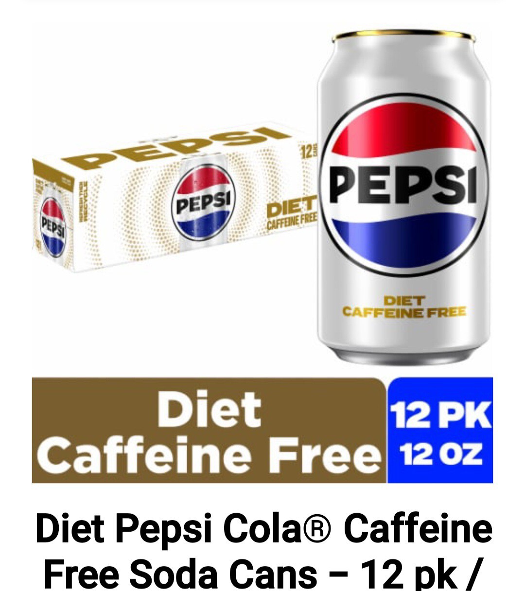 Diet Pepsi CAFFEINE FREE Soda Pop 1 - 12 Pack of 12 oz Cans | eBay