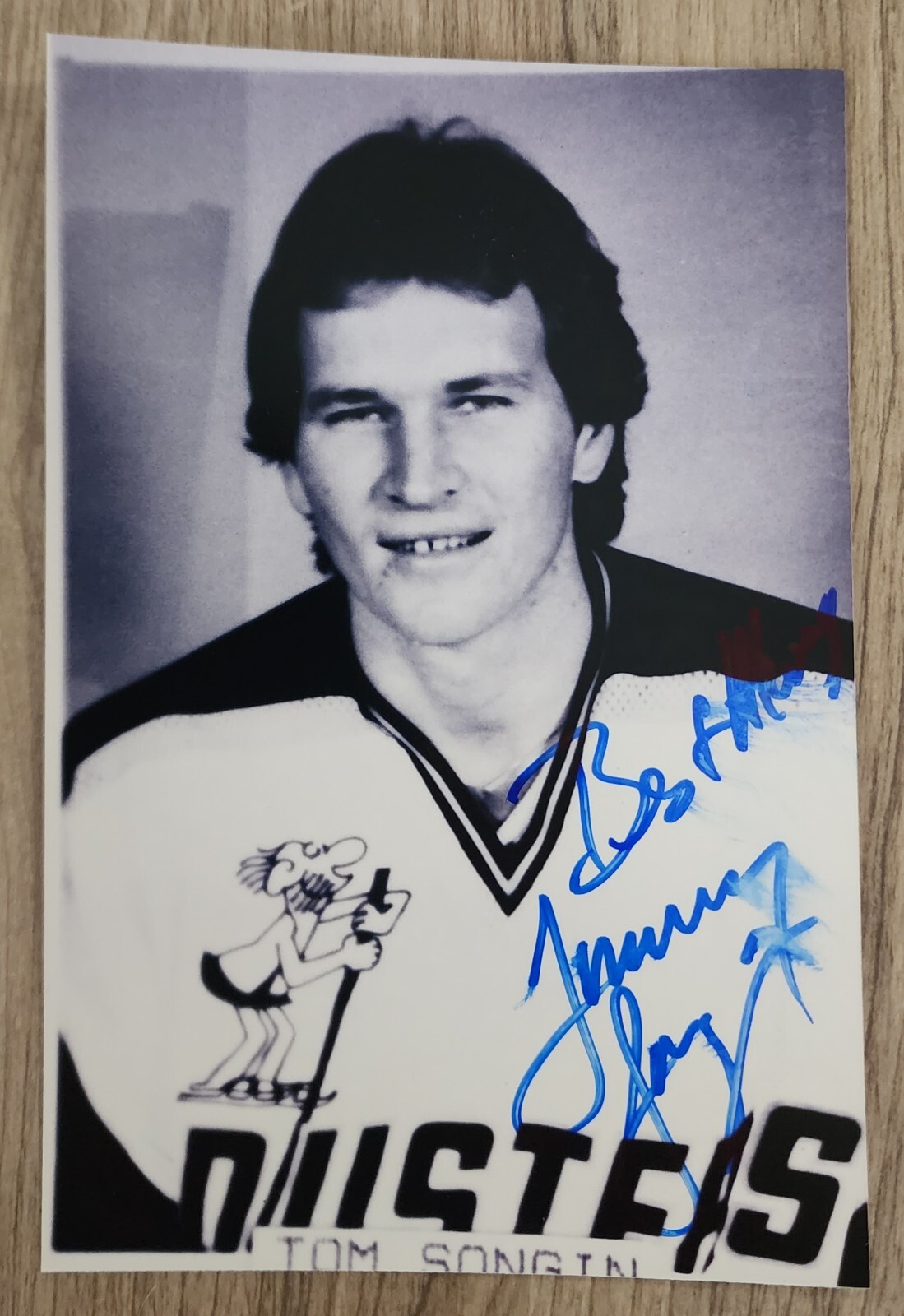 Tom Songin Signed 4x6 Photo NHL Boston Bruins Blades Legend RAD | eBay