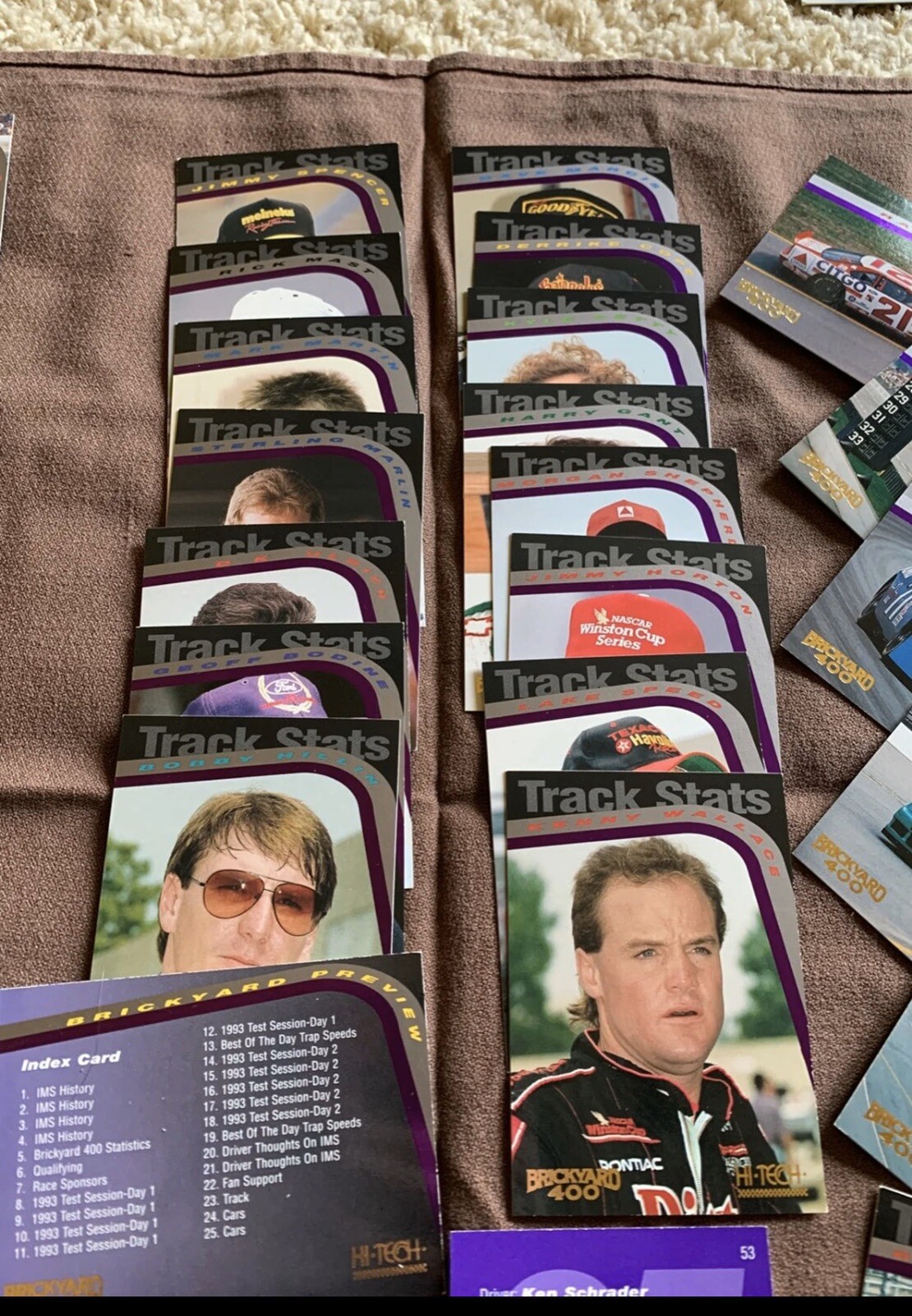 1994 Brickyard 400 Hi-Tech Trading Cards Nascar Auto Racing Lot 40 Free ...