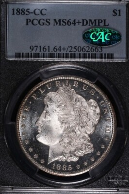 1885-CC CAC PCGS MS64+ DMPL Morgan Silver Dollar Deep Mirror Prooflike ...