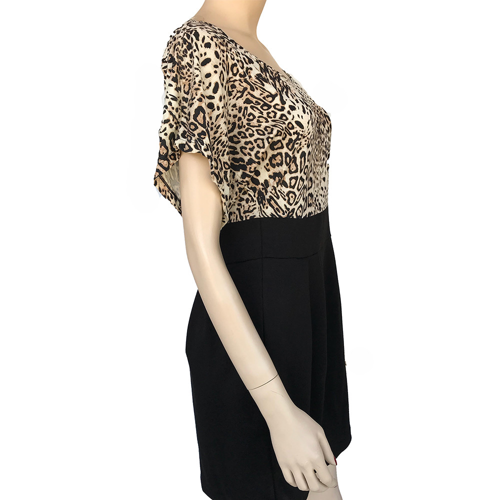 Animal Print Dolman Top Dress By Derek Heart Size L New | eBay