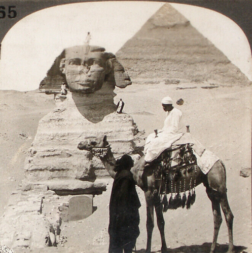 Keystone Stereoview Sphinx & Great Pyramid, Giza, Egypt 1910s Education ...