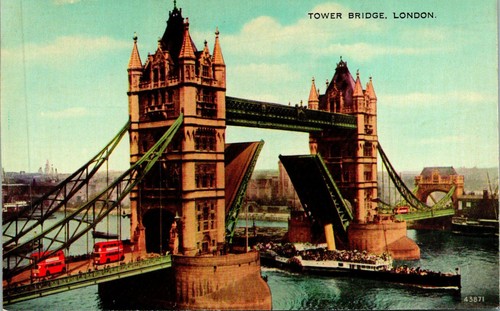 London UK Tower Bridge Rising Ship Postcard unused (25895) | eBay