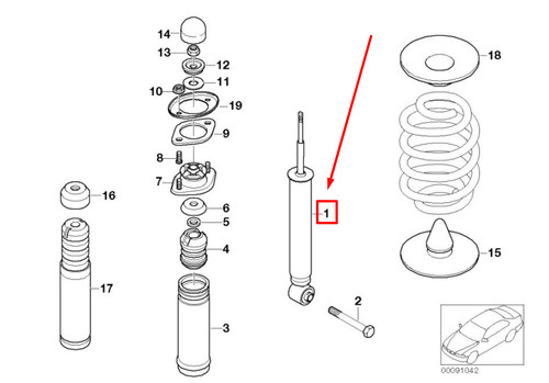 NEW BMW 3 E46 REAR SHOCK ABSORBER 6759100 33526759100 ORIGINAL | eBay