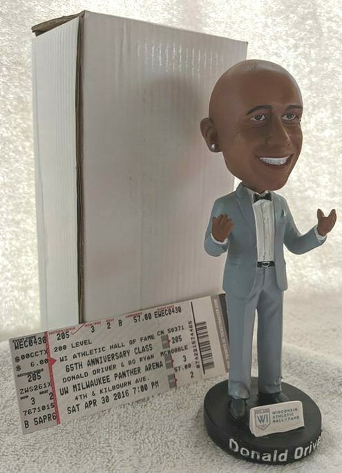 Rare - 2016 Donald Driver Green Bay Packers Wisconsin HOF Bobblehead w ...