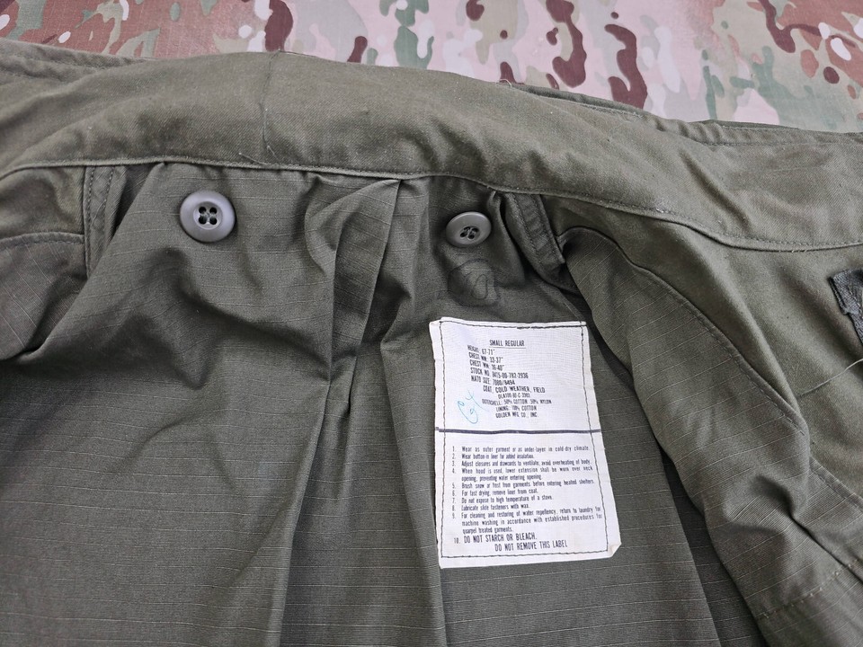 🇺🇸GENUINE USGI 1980 US Army OD Green M65 Cold Weather Field Jacket Coat ...