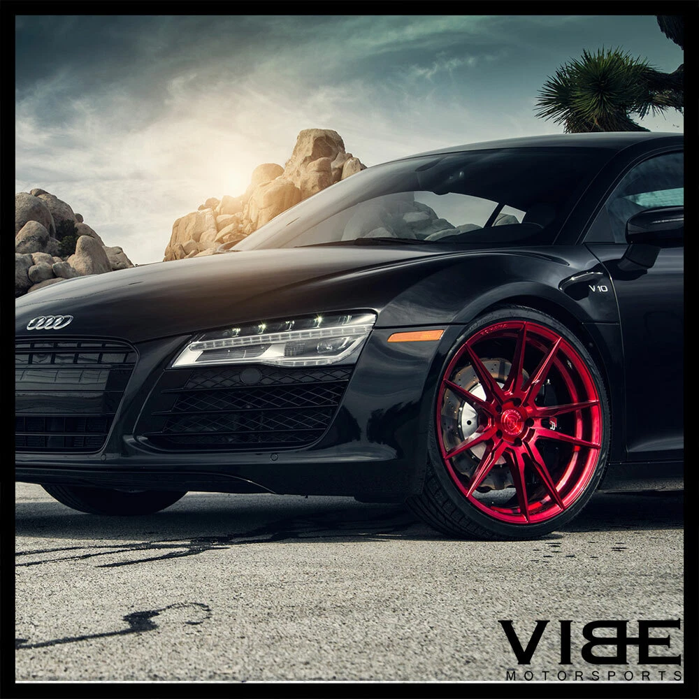 Audi R8 Black And Red Rims