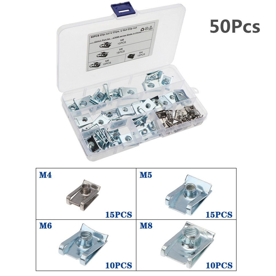 Stainless Steel U-shaped Clips Nuts Speed Fasteners For Car M5 M6 M4 M8 ...
