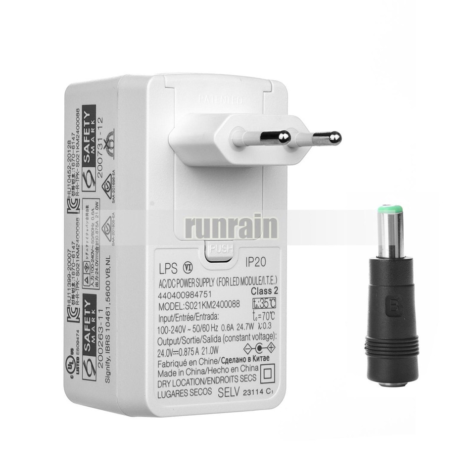 24V 0.875A Power Supply Adapter S021KM2400088 for Hue Lightstrip Plus ...
