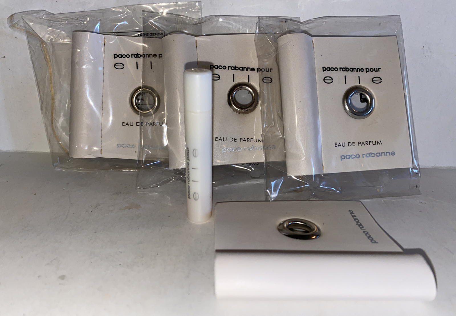 Paco Rabanne Elle EDP sample spray vial lot set x4 - 0.05oz 1.5ml ea ...