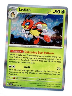 Ledian Holo Stellar Crown 3/142 Pokemon TCG | eBay