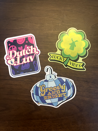 Holiday dutch bros sticker pack of three | eBay