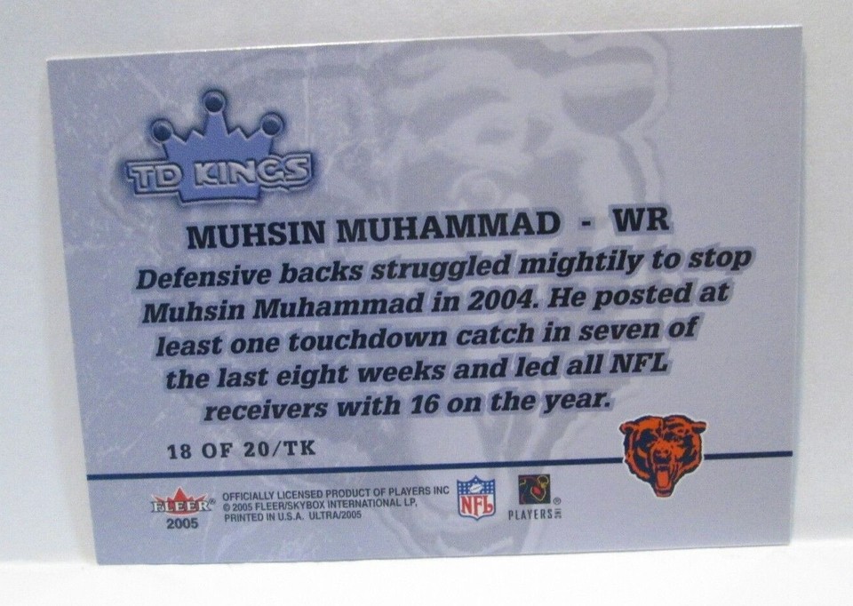 2005 Fleer Ultra TD Kings MUSHIN MUHAMMAD - Bears #18 of 20 / TK | eBay