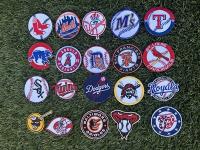 MLB Baseball Patches Iron On Round Embroidered | eBay