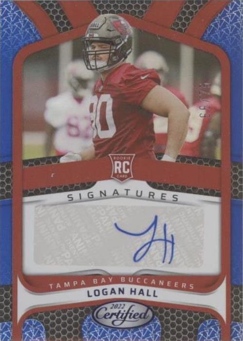 2022 Panini Certified - Rookie Signatures Logan Hall #RS-LH Mirror Blue ...