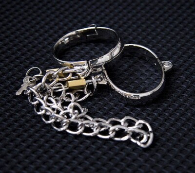 Bondage Metal Handcuffs Wrist Ankle Cuffs Neck Collar Shackle Slave ...