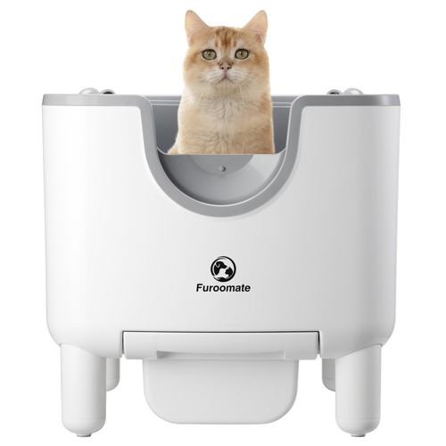 Self-Cleaning Litter Box Open-Top Automatic Cat Litter Box Easy ...