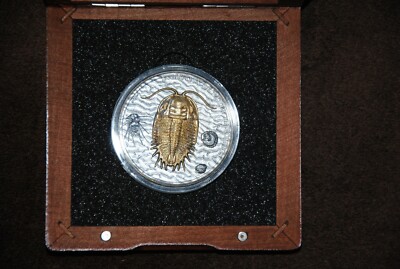 NIUE 2016 2$ TRILOBITES EVOLUTION OF EARTH 2 OZ SILVER COIN VERY RARE ...