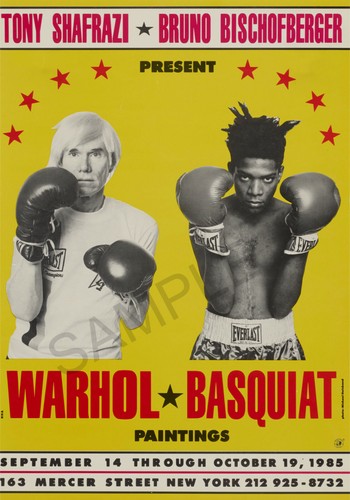 Retro Boxing POSTER Warhol Basquiat Artist 1985 Art Exhibition Ad PRINT ...