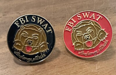 Vintage FBI SWAT Grizzly Bear Anchorage, Alaska 2 Pin Security Pin Set ...