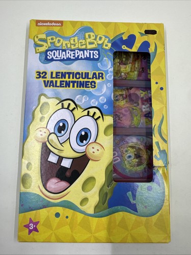 SPONGEBOB LENTICULAR VALENTINES - 32 Cards - 8 Designs | eBay