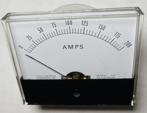JEWELL INSTRUMENTS MODEL 73T Panel Meter 0-200 DC AMPS | eBay