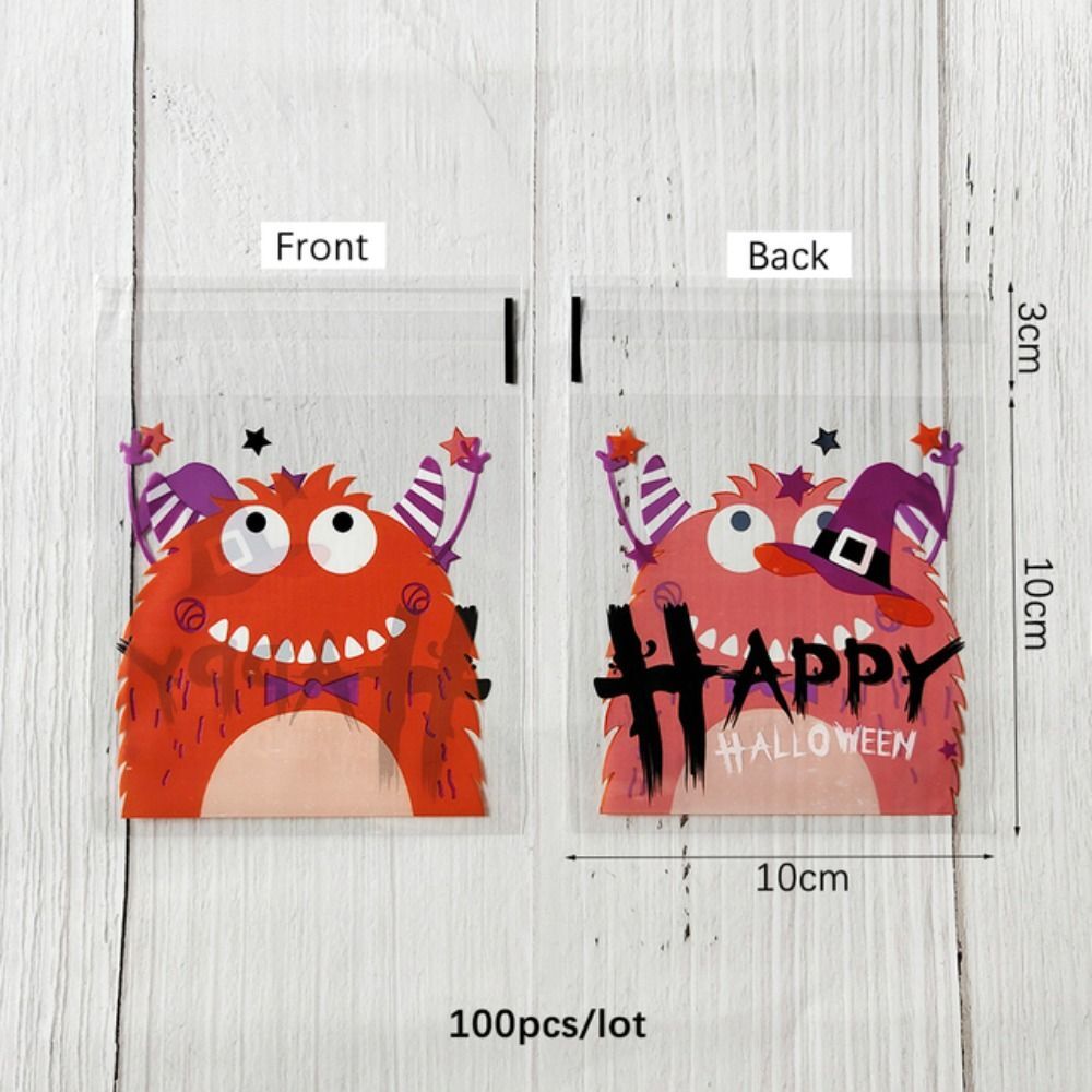 100PCS Halloween Trick Or Treat Sweet Biscuit Cookie Gift Candy Loot ...