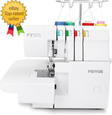 FY505 Serger Overlock Machine with 2/3/4 Thread Capability, Built-In ...