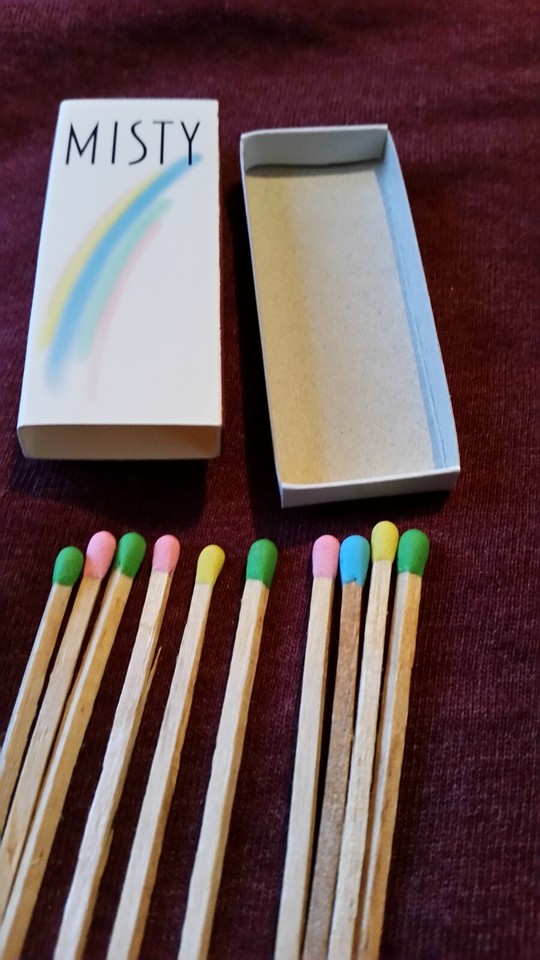 10 Misty Cigarette Multi Colored Wooden Matches and Boxes | eBay
