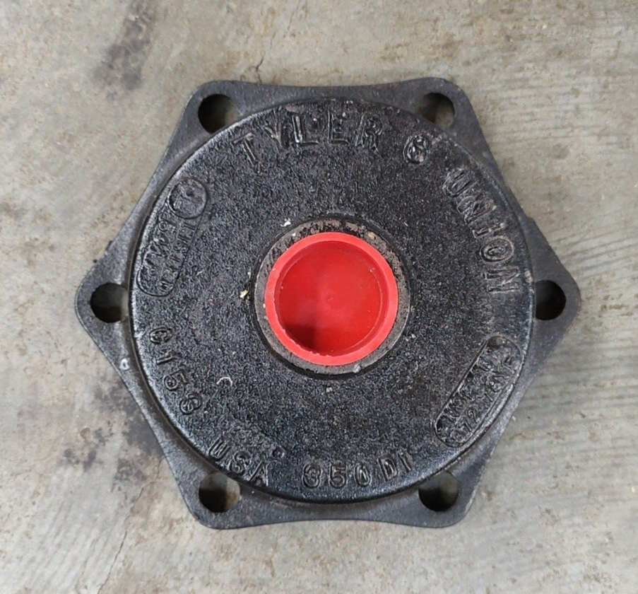 Tyler Union 6" MJ 2" Tapped Cap 350 DI C-153 Cast Ductile Iron USA ...