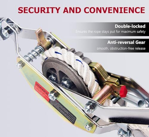 Rope Puller 3 4 Ton Capacity 100 0.6 Dia. Come along Winch Tree Felling ...