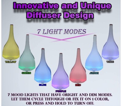 Ultrasonic Aromatherapy Essential Oils And Diffuser Set ,4 Bottles Of ...