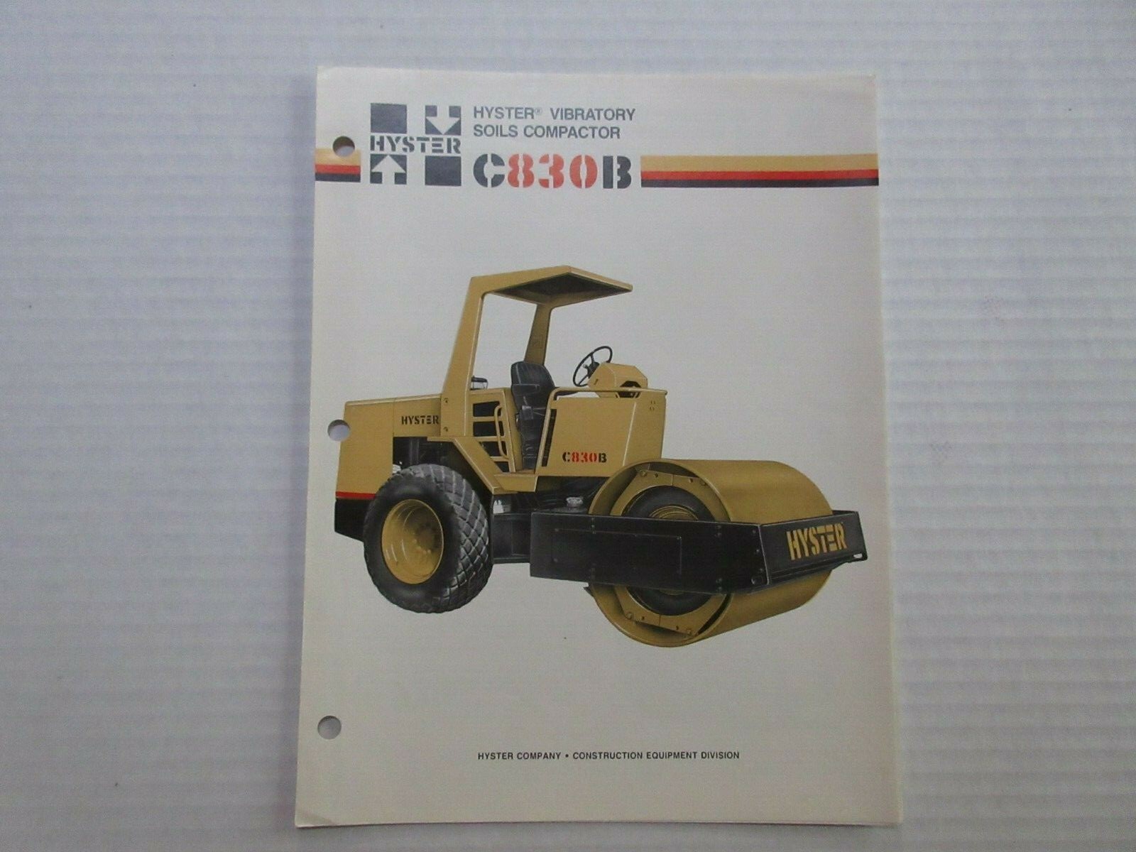 Hyster C830B Vibratory Compactor Sales Brochure | eBay
