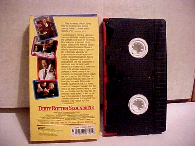 Dirty Rotten Scoundrels VHS Home Video Steve Martin, Michael Caine ...
