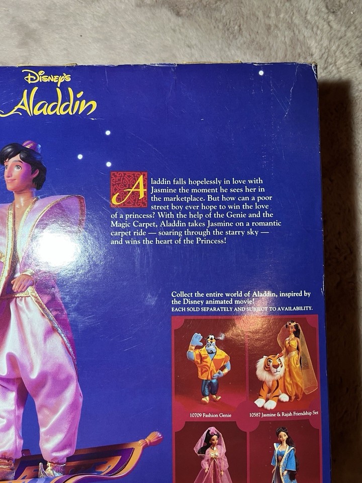 1993 Mattel ~ Disney Aladdin Jasmine Musical Magic Carpet Gift Set ...