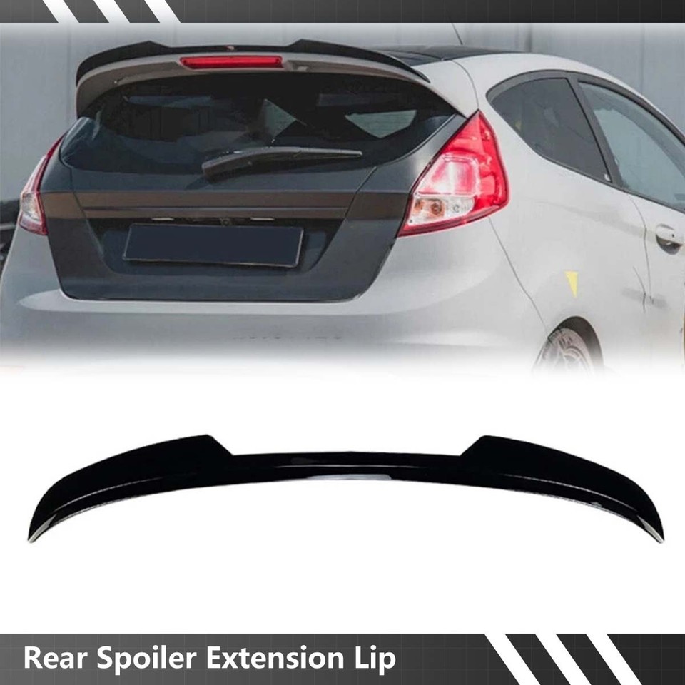 For-Ford Fiesta Rear Spoiler Extension Lip Wing Mk7-7.5 ST Zetec S ST ...