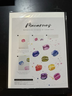 Let’s Make Art - WaterColor - Macaroons -Tutorial By Sarah Cray NIP | eBay
