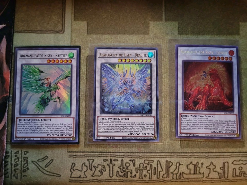 YUGIOH ADAMANCIPATOR RISEN DRAGITE ULTRA + RAPTITE SUPER + LEONITE ...