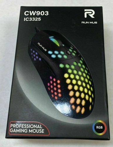 RUNMUS RGB Gaming Mouse with 6 Programmable Buttons Chroma RGB Backlit ...