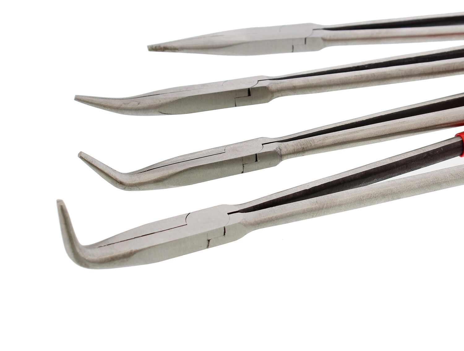 ABN Needle Nose 16” Inch Pliers 4-Piece Set Long Angled Curved and ...
