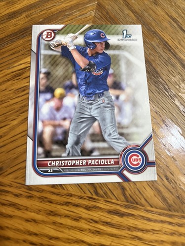 2022 1st Bowman Draft Baseball Card BD-185 CHRISTOPHER PACIOLLA CHICAGO ...