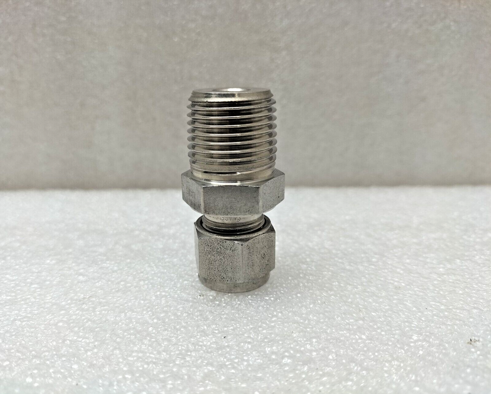 SWAGELOK SS316 ISO7 TUBE FITTING MALE CONNECTOR TUBE OD 10 MM X 1/2 in ...